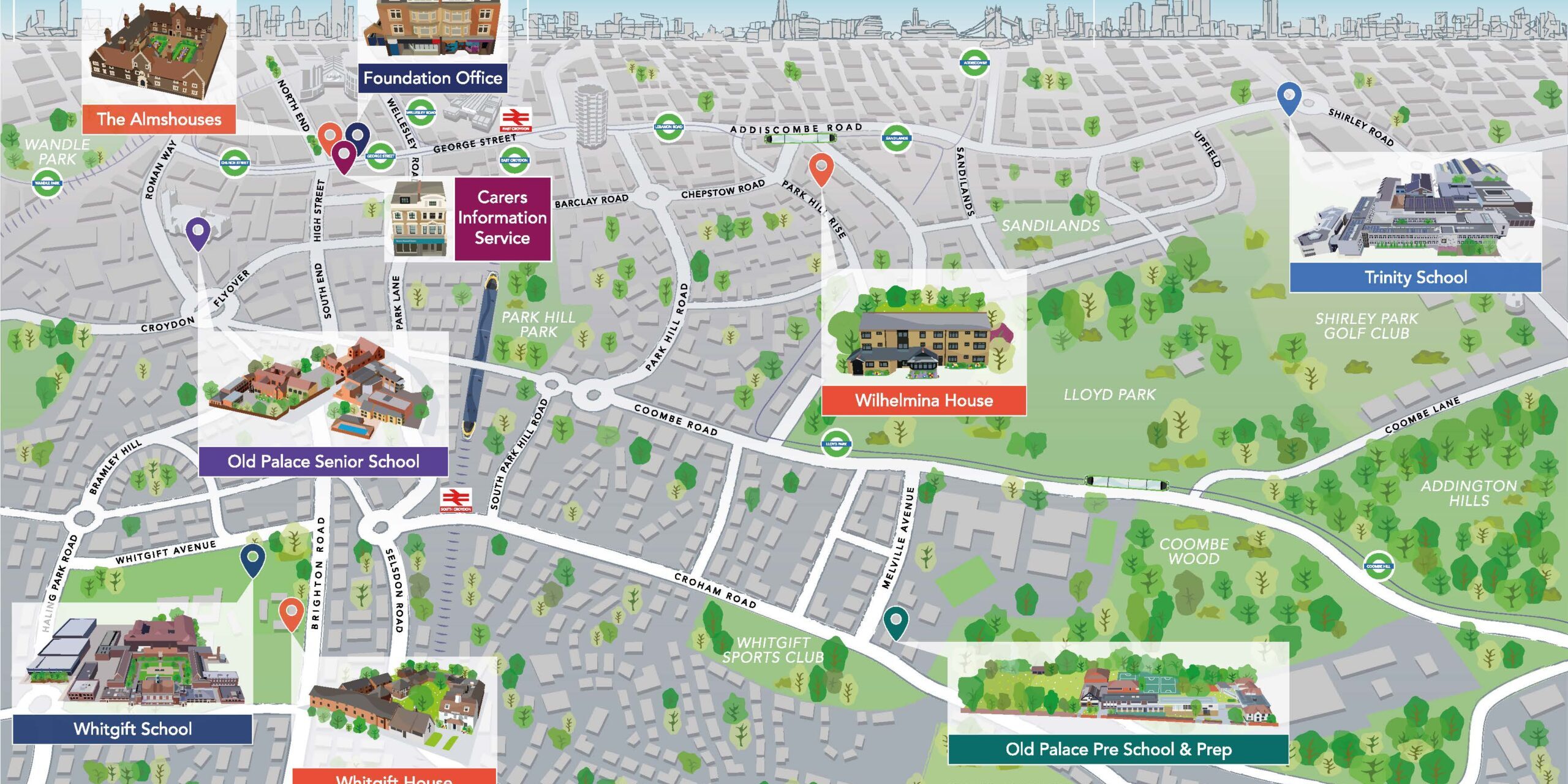 John Whitgift Foundation - a map of Croydon